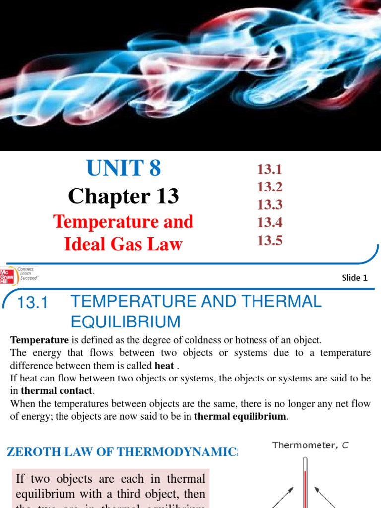 UNIT 8-PHY 131-Chapter 13-Temperature and Ideal Gas Law-Students | PDF ...