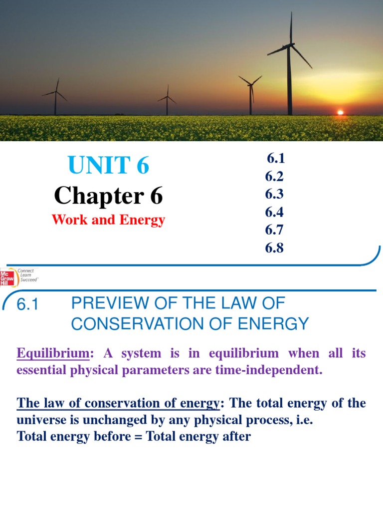 UNIT 6-PHY 131 Chapter 6 - Work and Energy | PDF | Potential Energy | Force