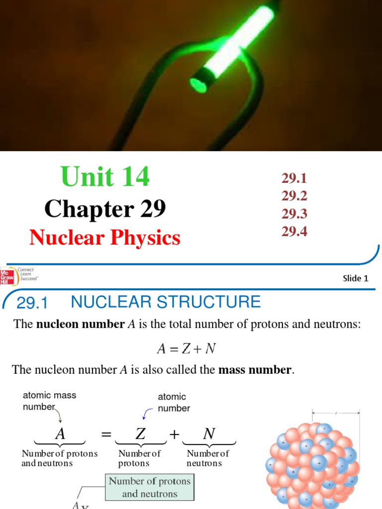 UNIT 14-PHY 131-Chapter 29-Nuclear Physics | PDF | Radioactive Decay ...