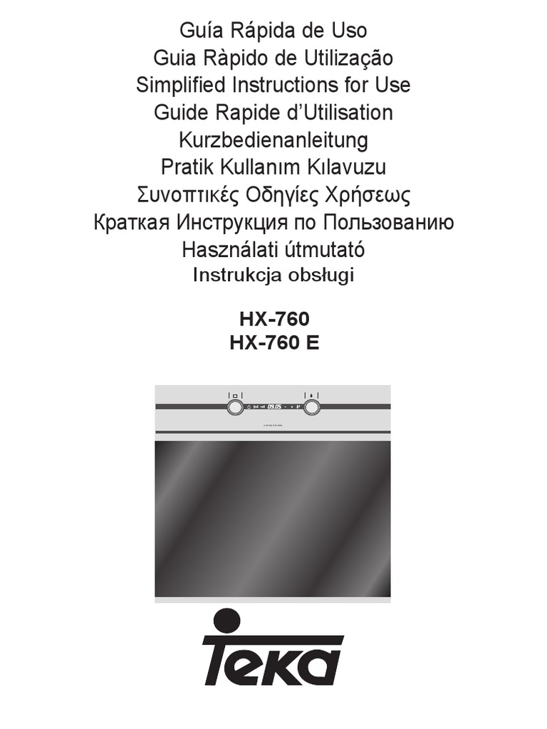 HX 760 760 E ES PT EN FR DE User Manual | PDF | Parilla | Reloj