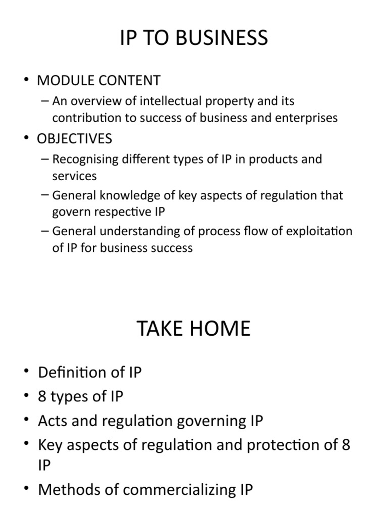 Introduction To Intellectual Property | PDF | Intellectual Property ...