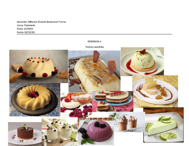 Collage de Postres Semifrios | PDF