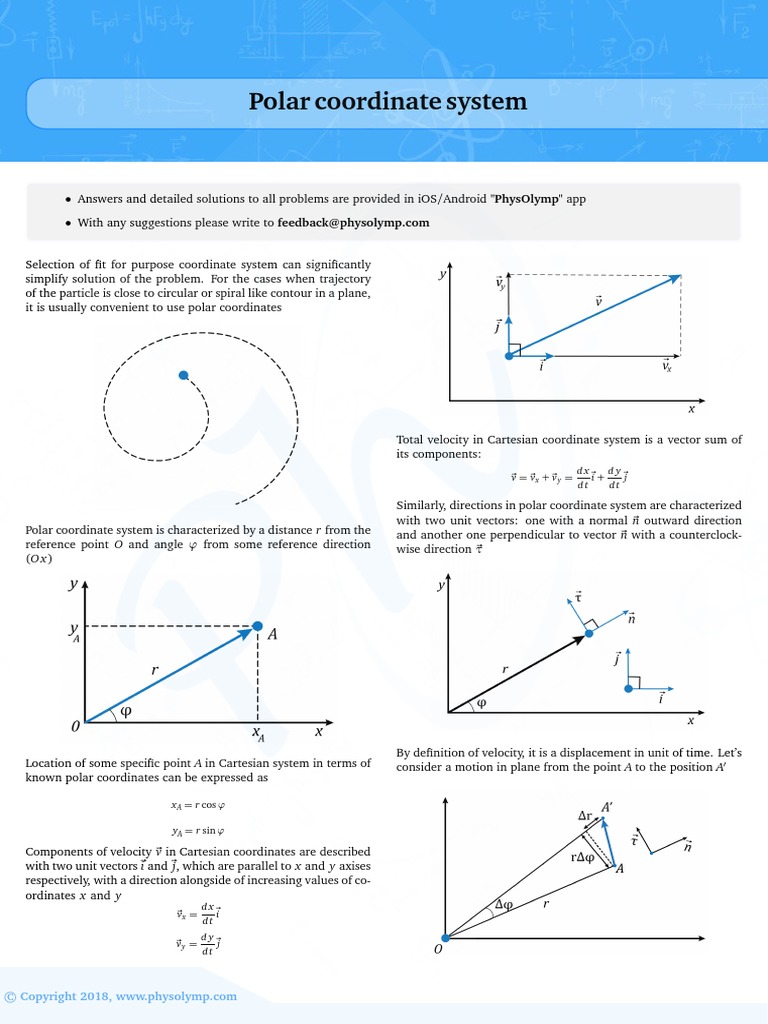 4 Polar Coordinate System | PDF | Velocity | Acceleration
