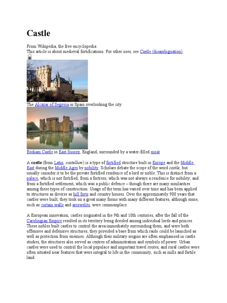Castle | PDF | Castle | Fortification
