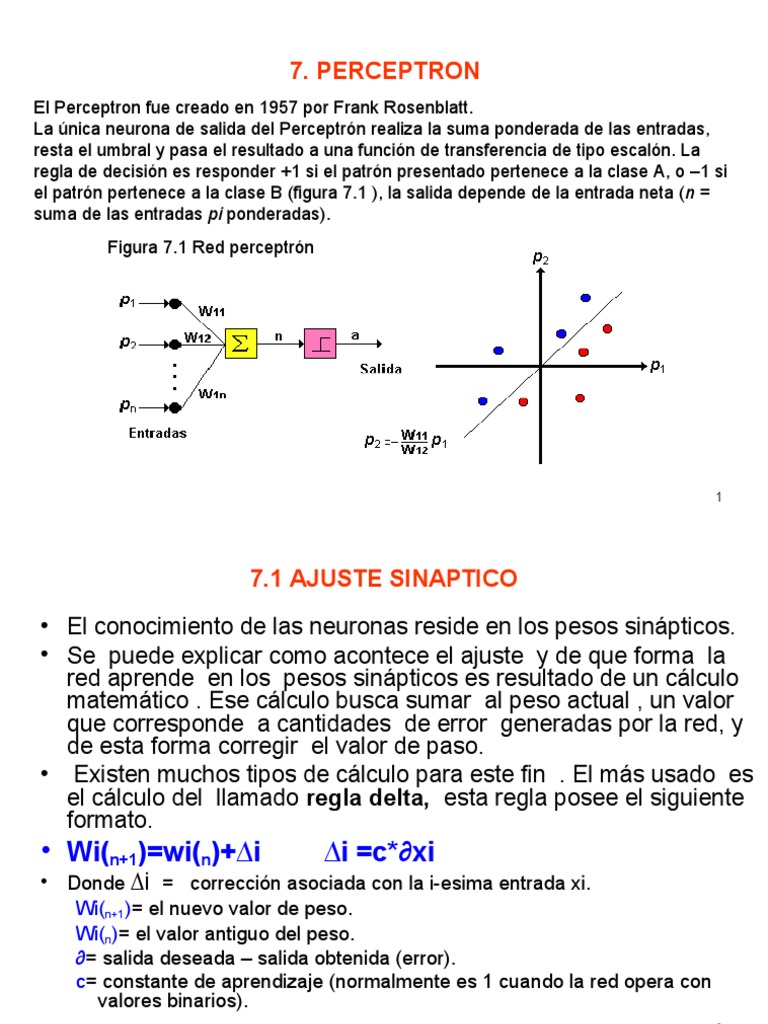 C6 Redes Neuronales Perceptron | PDF | Aprendizaje automático ...