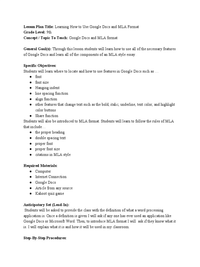 Edu 214 Lesson Plan | PDF | Citation | Lesson Plan