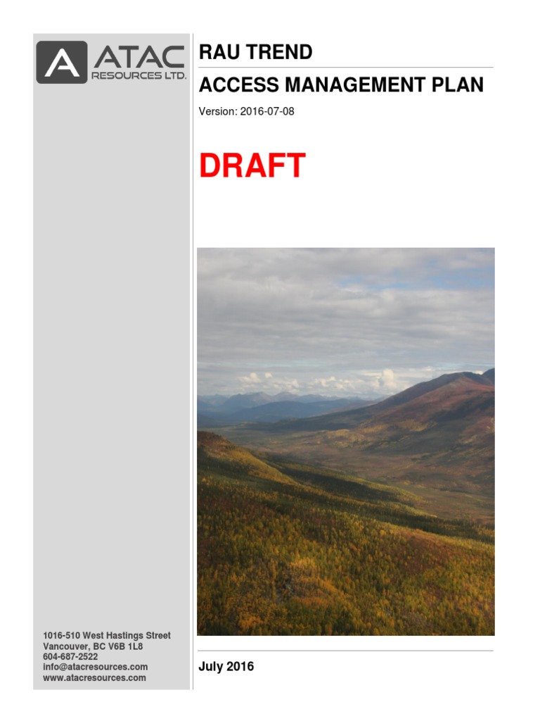 Rau Trend Access Management Plan 2016 | PDF | Traffic | Road