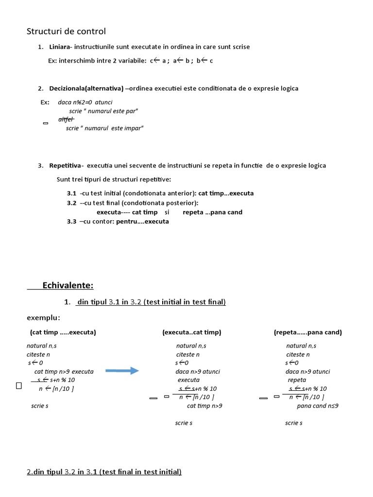 Echivalente Structuri | PDF