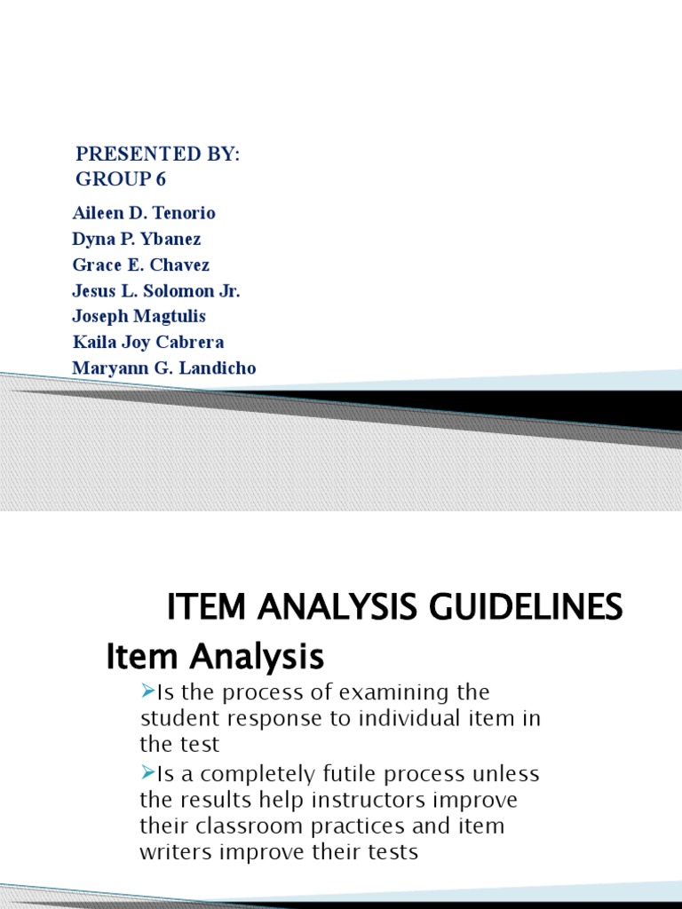 Item Analysis Guidelines | PDF | Multiple Choice | Test (Assessment)