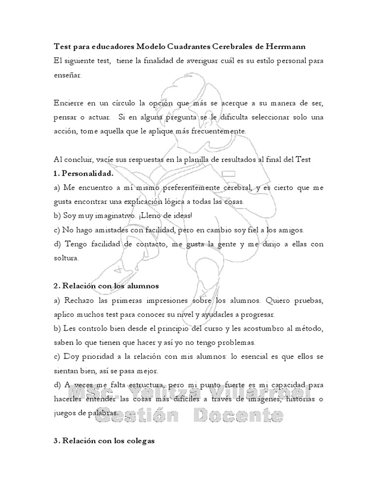 Test de Herrmann | PDF | Enseñando y aprendiendo | Science
