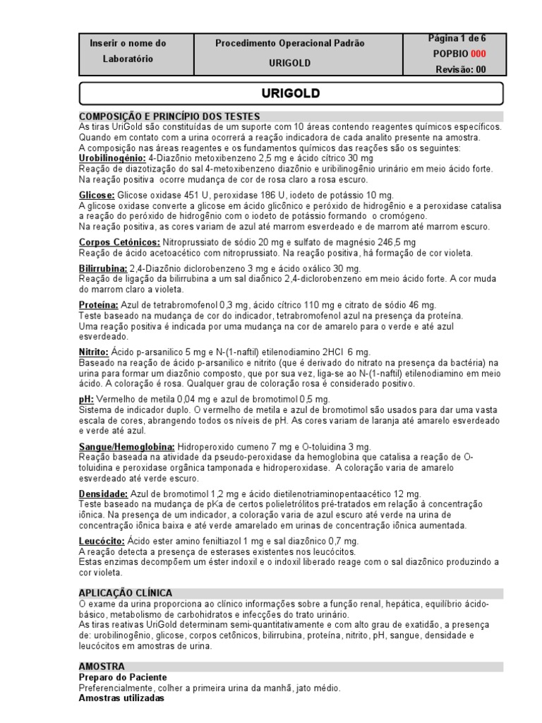 URIGOLD | PDF | Diabetes | Sistema urinário