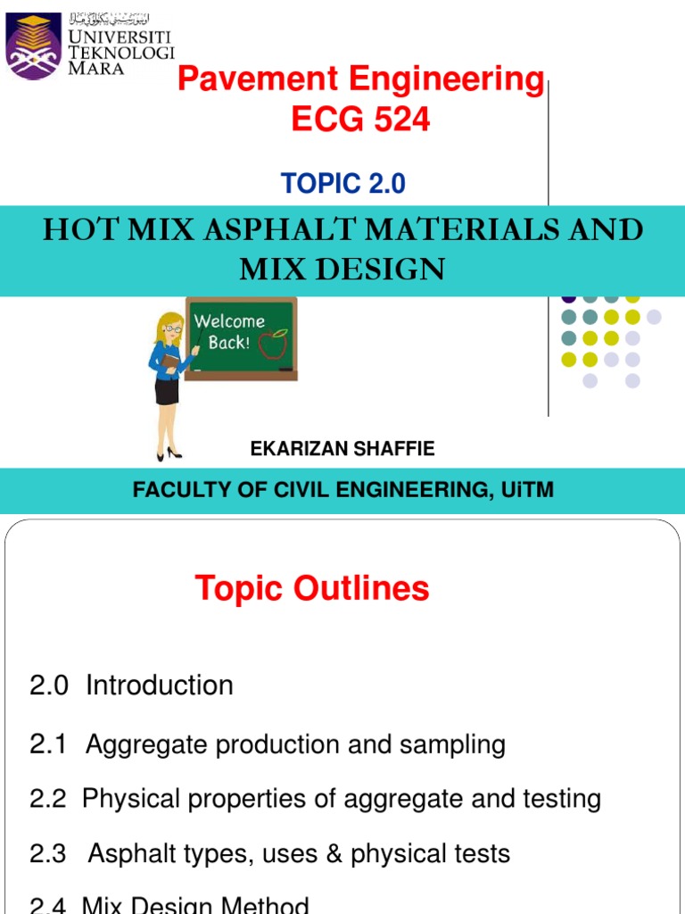 Topic 2-Hot Mix Asphalt Materials and Mix Design (Updated 27 Apr 20 ...