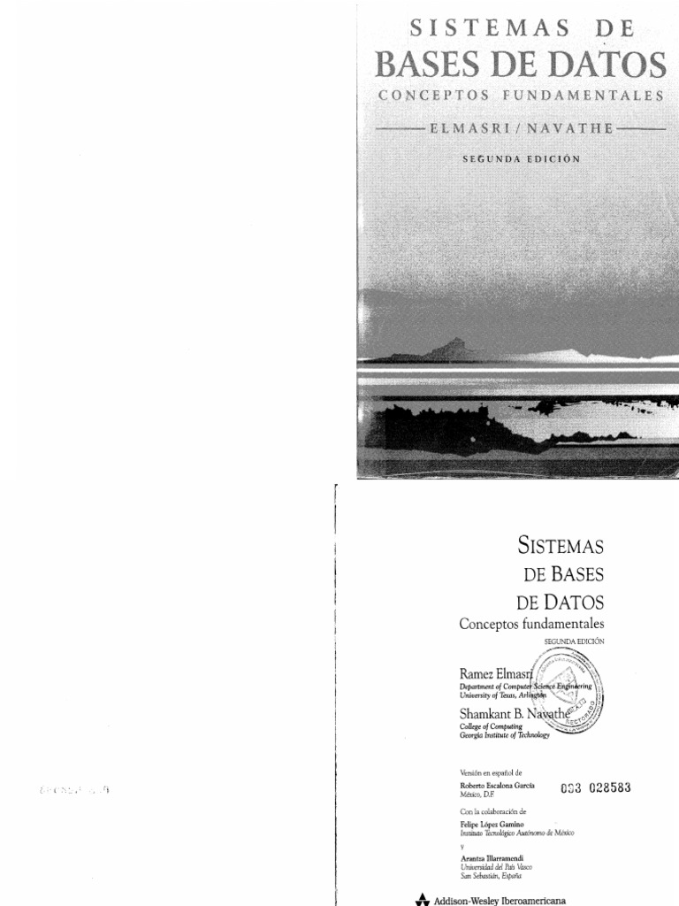 Elmasri-Navathe, Fundamentos de Sistemas de Bases de Datos, 2 Edición ...