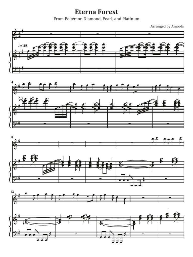 Eterna Forest Sheet Music | PDF | Ocio | Entretenimiento (general)