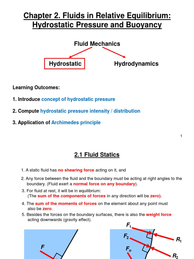 Chapter2 With Slides Added PDF | PDF | Buoyancy | Pressure Measurement