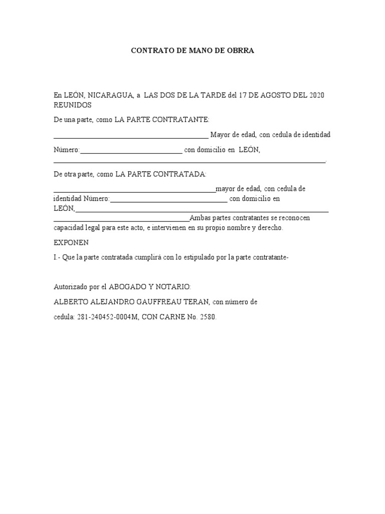 Contrato de Compraventa Entre Particulares de Un Congelador Marca ...