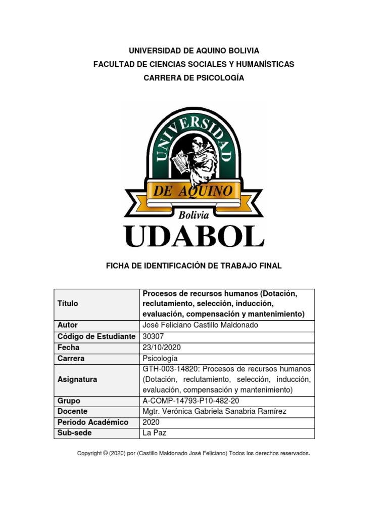 Trabajo Final Jose Feliciano Castillo Maldonado Modulo4 PDF | PDF | Gestión de recursos humanos ...