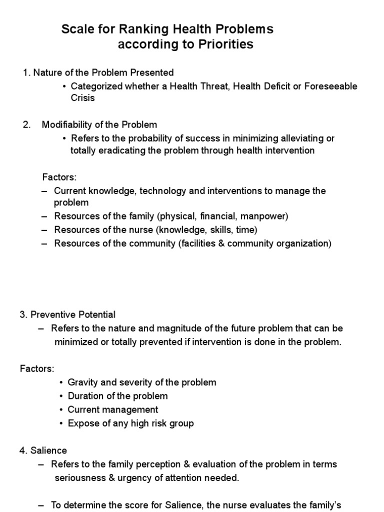 Ranking, Prioritization and Scaling, FNCP | PDF | Nursing | Business