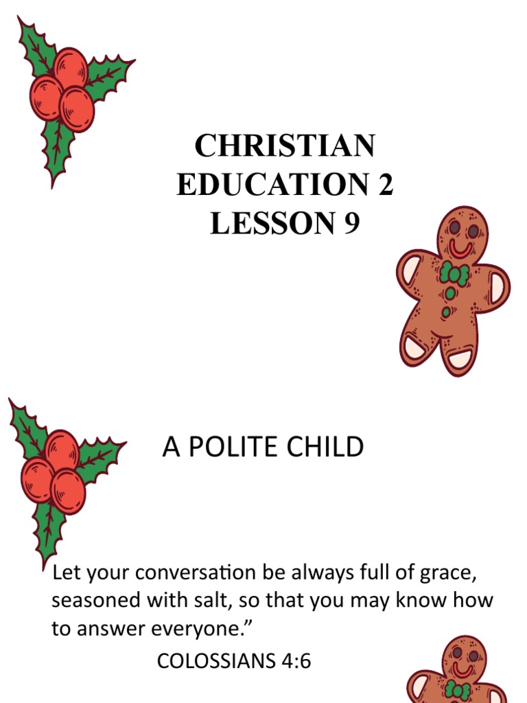 CHRISTIAN EDUCATION 2 Week 9 | PDF | Language Arts & Discipline