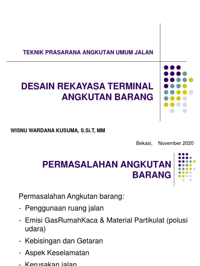 10 TPAUJ Desain Rekayasa Terminal Barang | PDF
