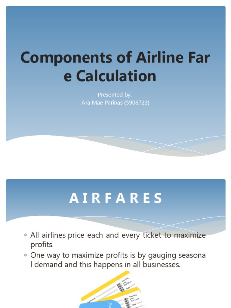 Airfare Calculation Components | PDF | Airlines | Fee
