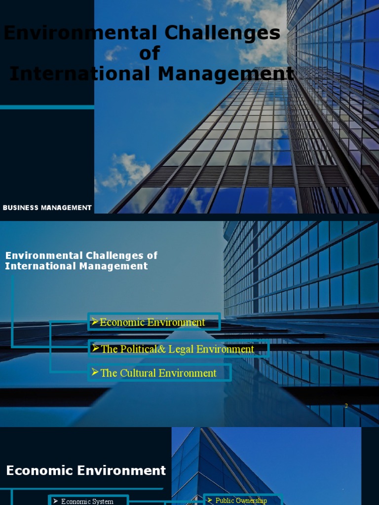 Environmental Challenges of International Management | PDF