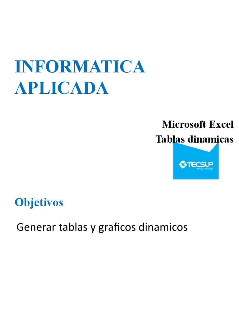 10-Tablas Dinamicas | PDF | Microsoft Excel | Informática