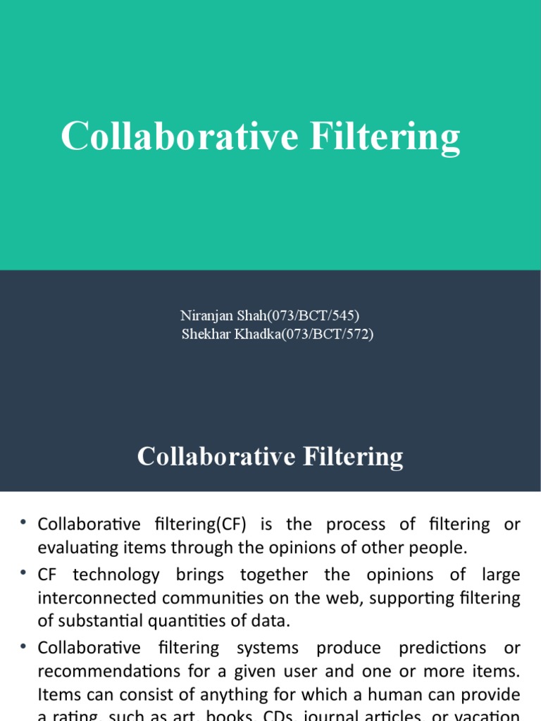 Collaborative Filtering Basics | PDF | Information Science | Applied ...