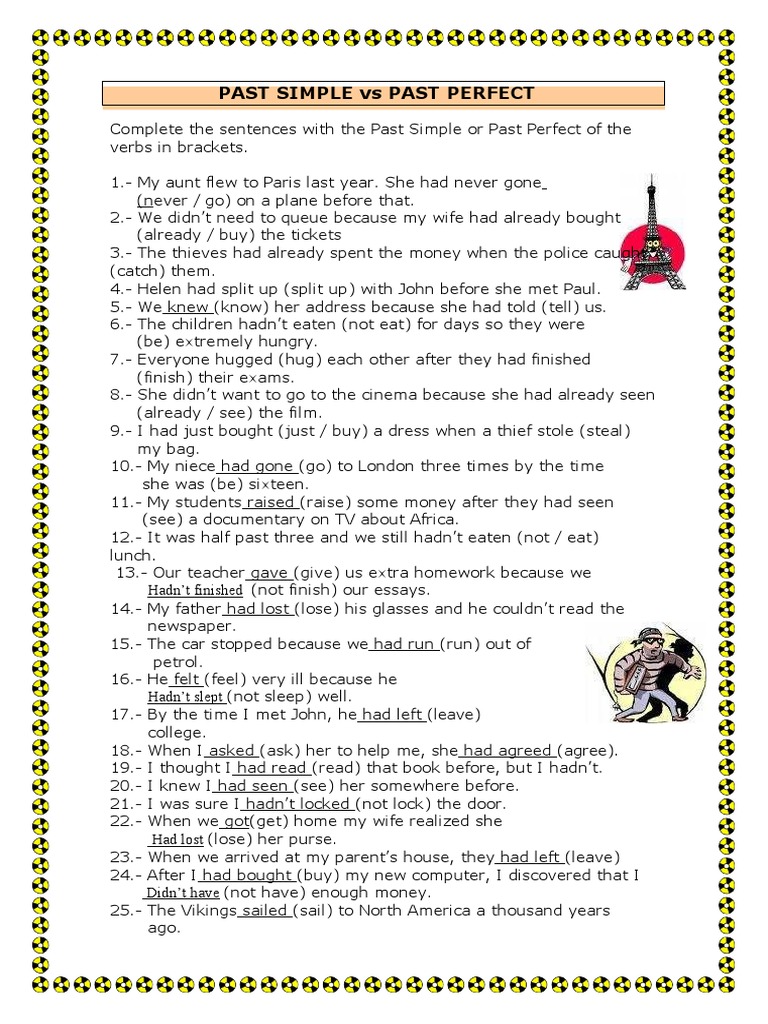 Past Simple Vs Past Perfect | PDF
