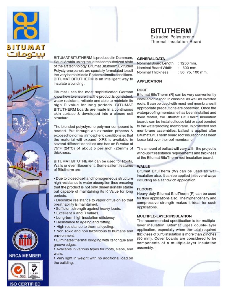 Xps Datasheet | PDF | Building Insulation | Polystyrene