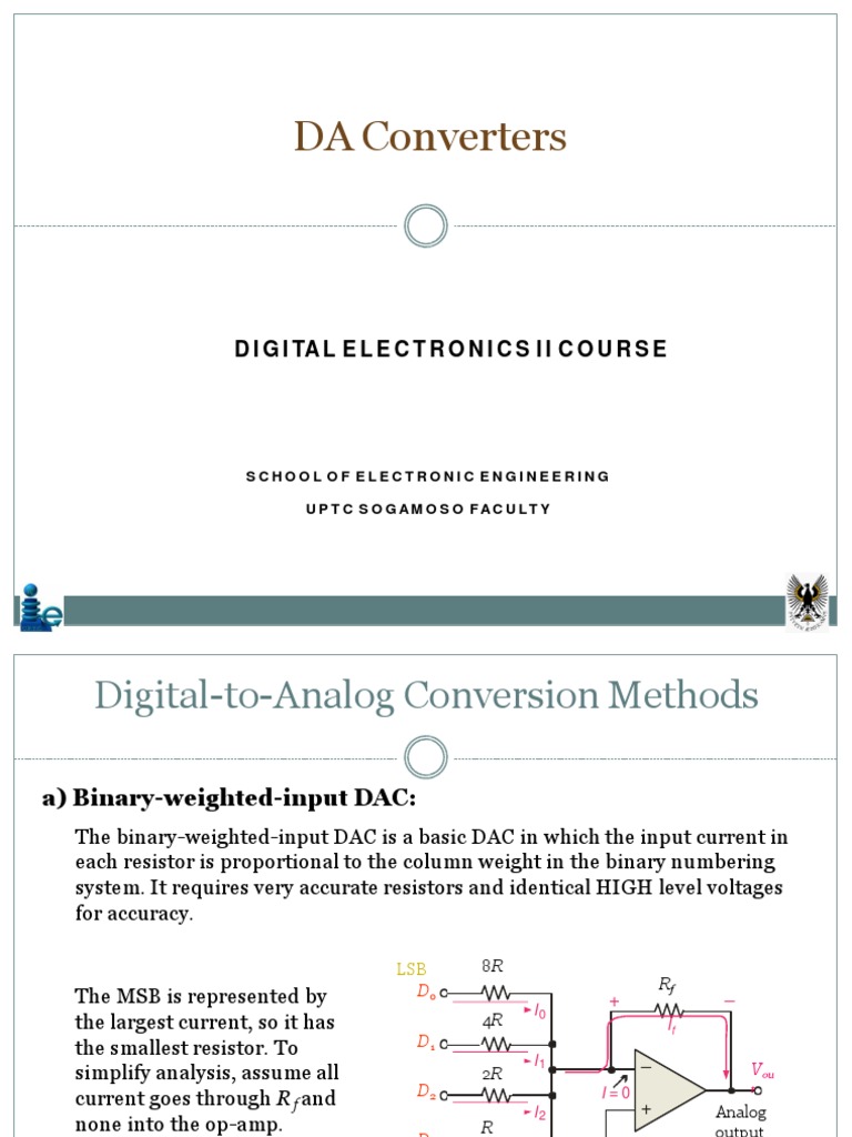 DA Converters: Digitalelectronicsiicourse | PDF | Analog To Digital ...