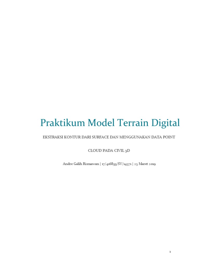 Praktikum Civil 3D: Ekstraksi Kontur | PDF | Komputer
