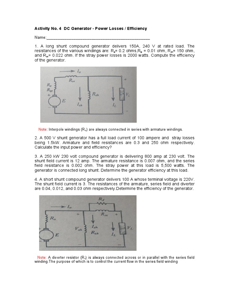 Activity 4-Power Loss, Efficiency | PDF