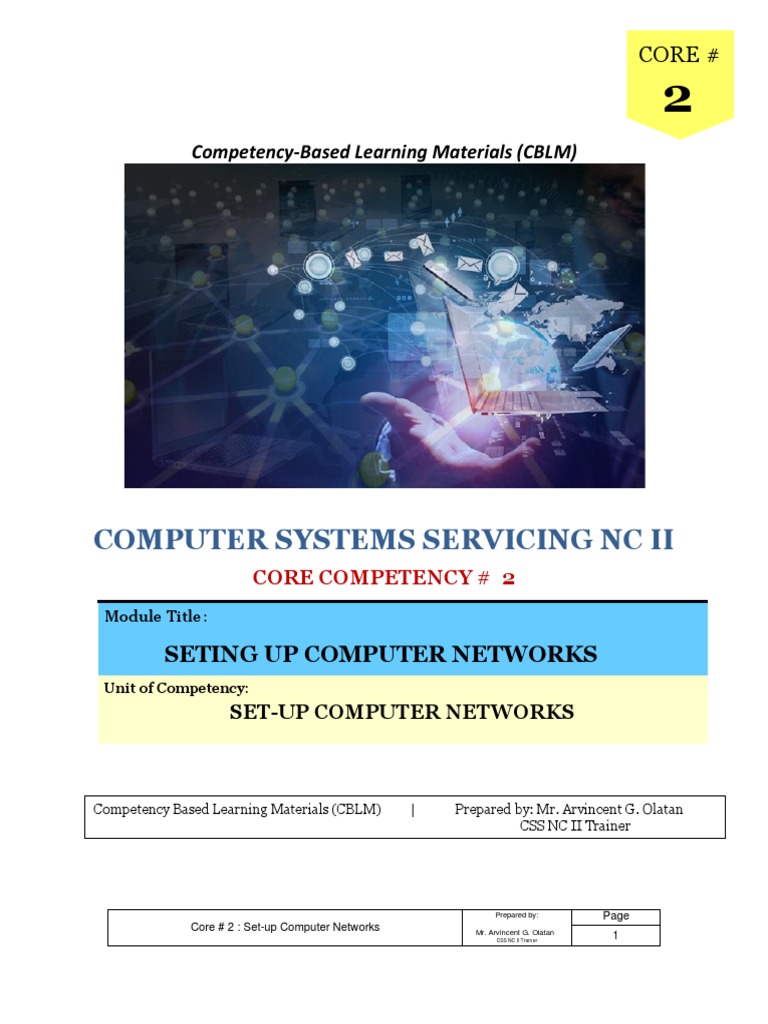 Core 2 CBLM Set Up Computer Networks | PDF | Ip Address | Computer Network