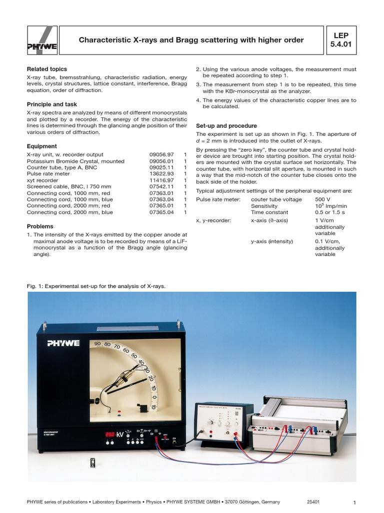 Phywe X Ray PDF | PDF | X Ray | Vacuum Tube