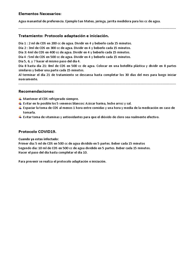 Protocolo Iniciación CDS | PDF