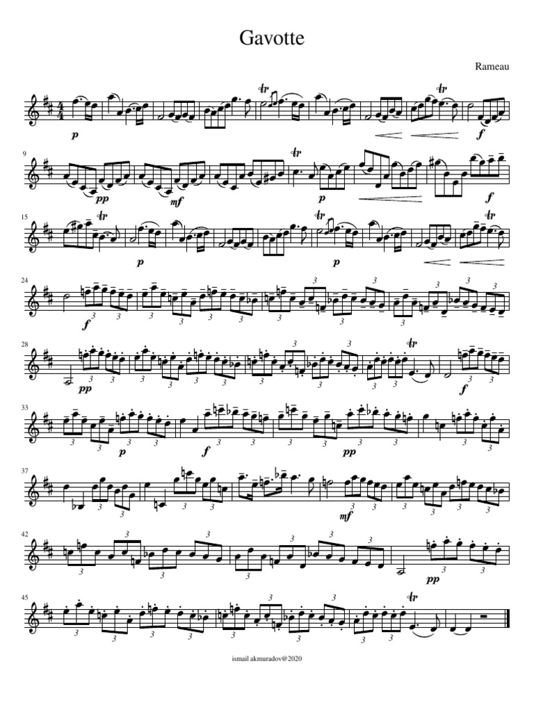 Gavotte by Rameau | PDF