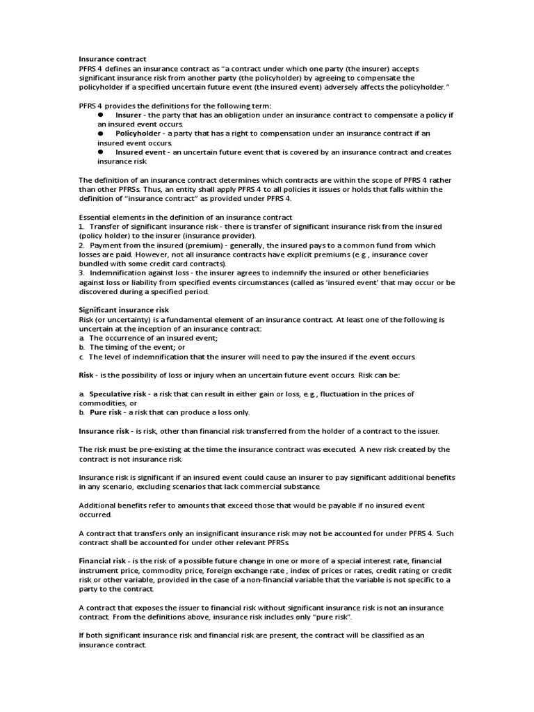 Essentials of Insurance Contracts | PDF | Business | Law