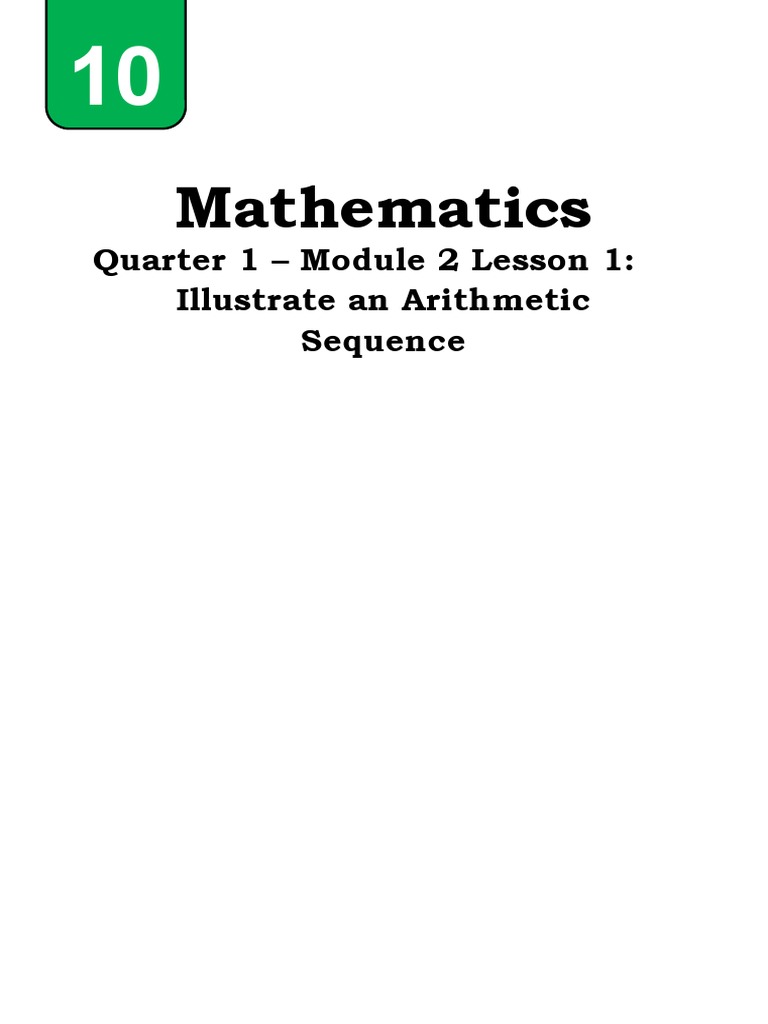 10 MATHEMATICS QUARTER Week Capsulized Self-Learning, 10/26/2023