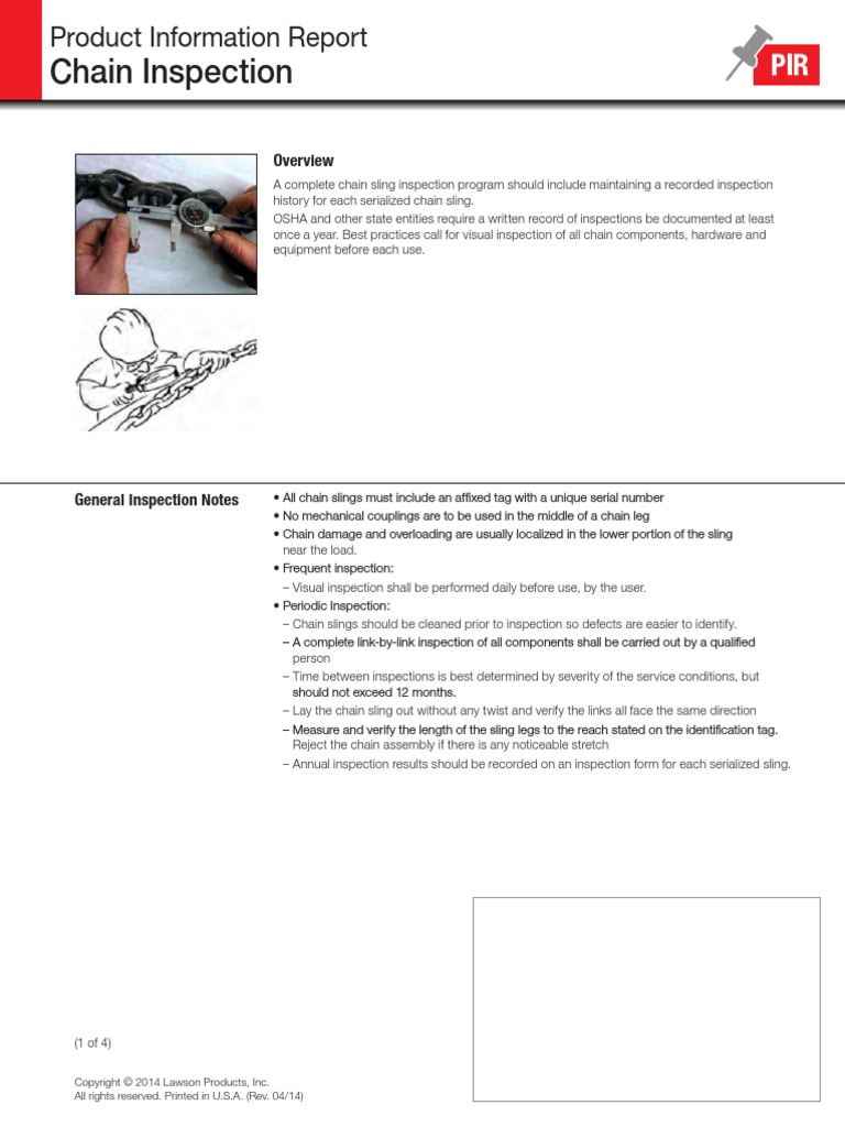 Chain Inspection | PDF | Wear | Stress (Mechanics)