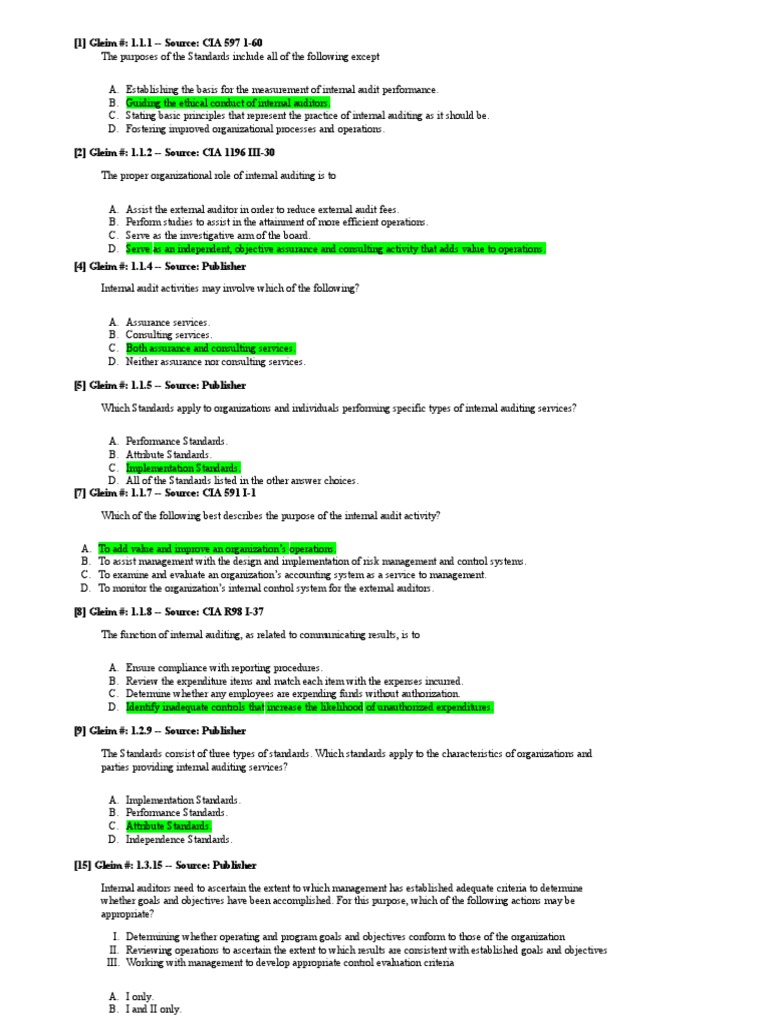 Module 13 Reviewer Questions | PDF | Internal Audit | Audit