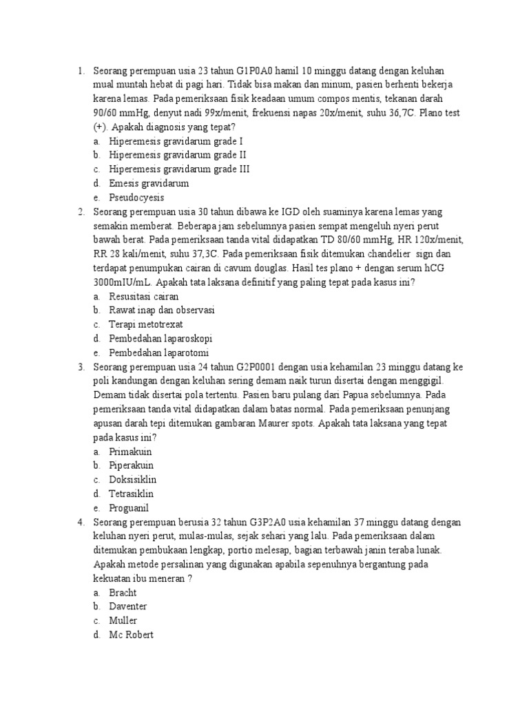 Contoh Latihan Soal Ukmppd | PDF