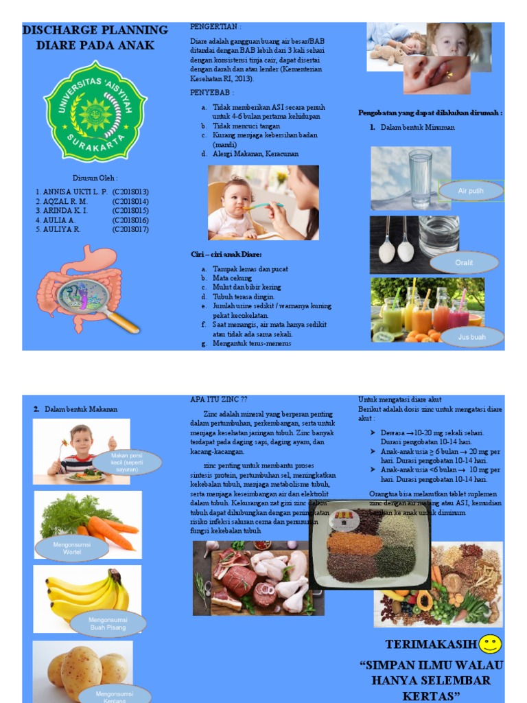 Discharge Planning Diare Pada Anak Leaflet | PDF