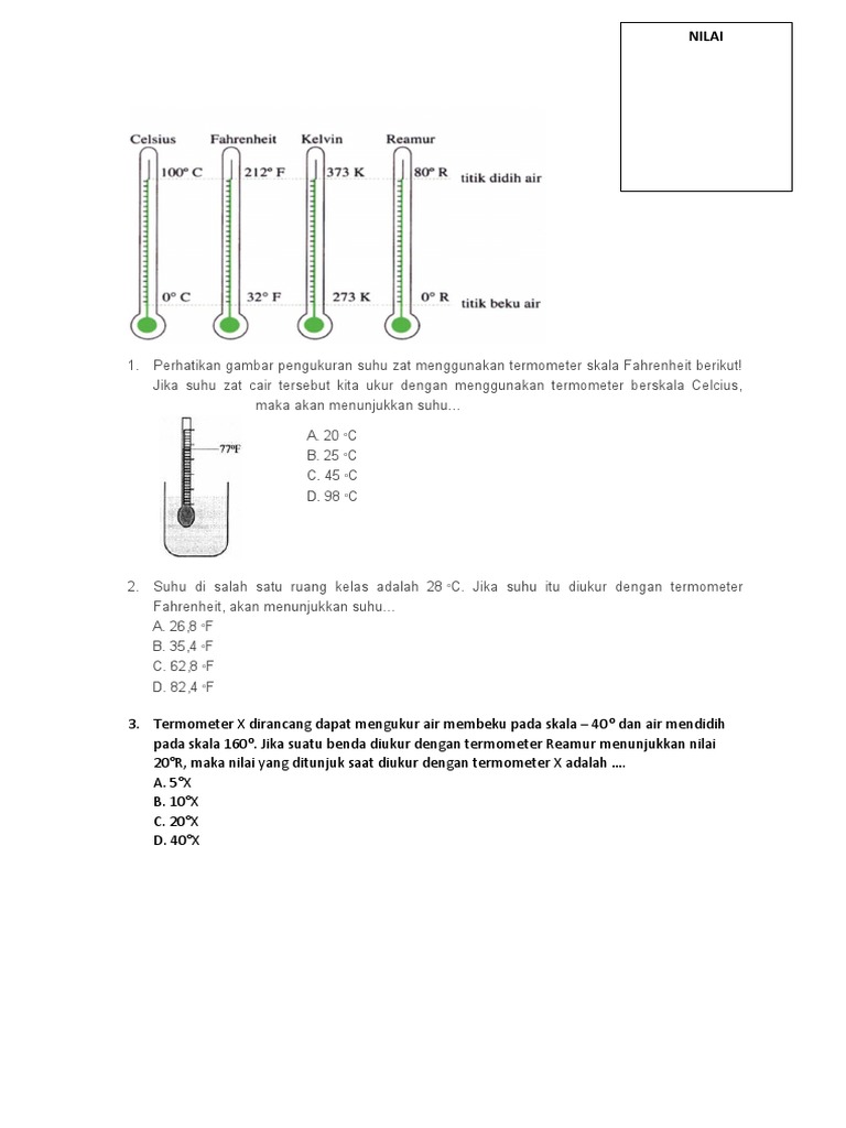 Soal Konversi Suhu | PDF