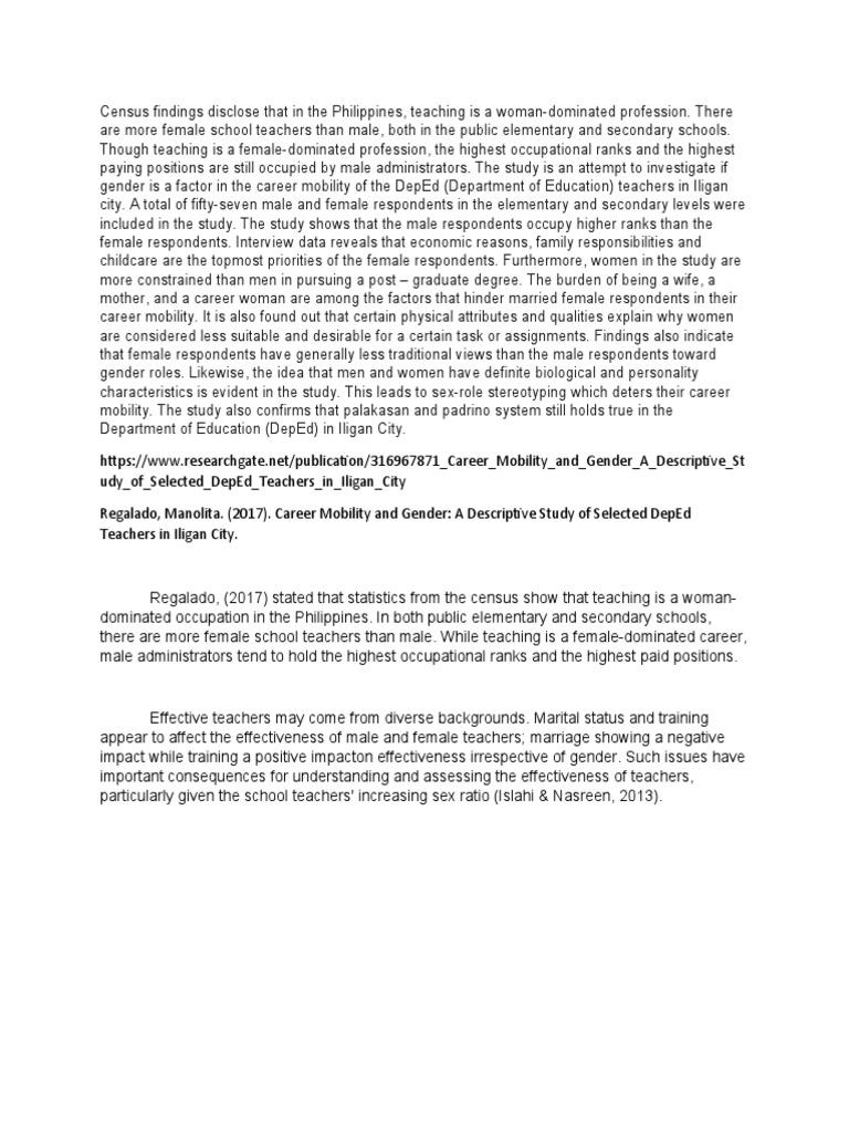 Census Findings Disclose That in The Philippines | PDF | Gender Role ...