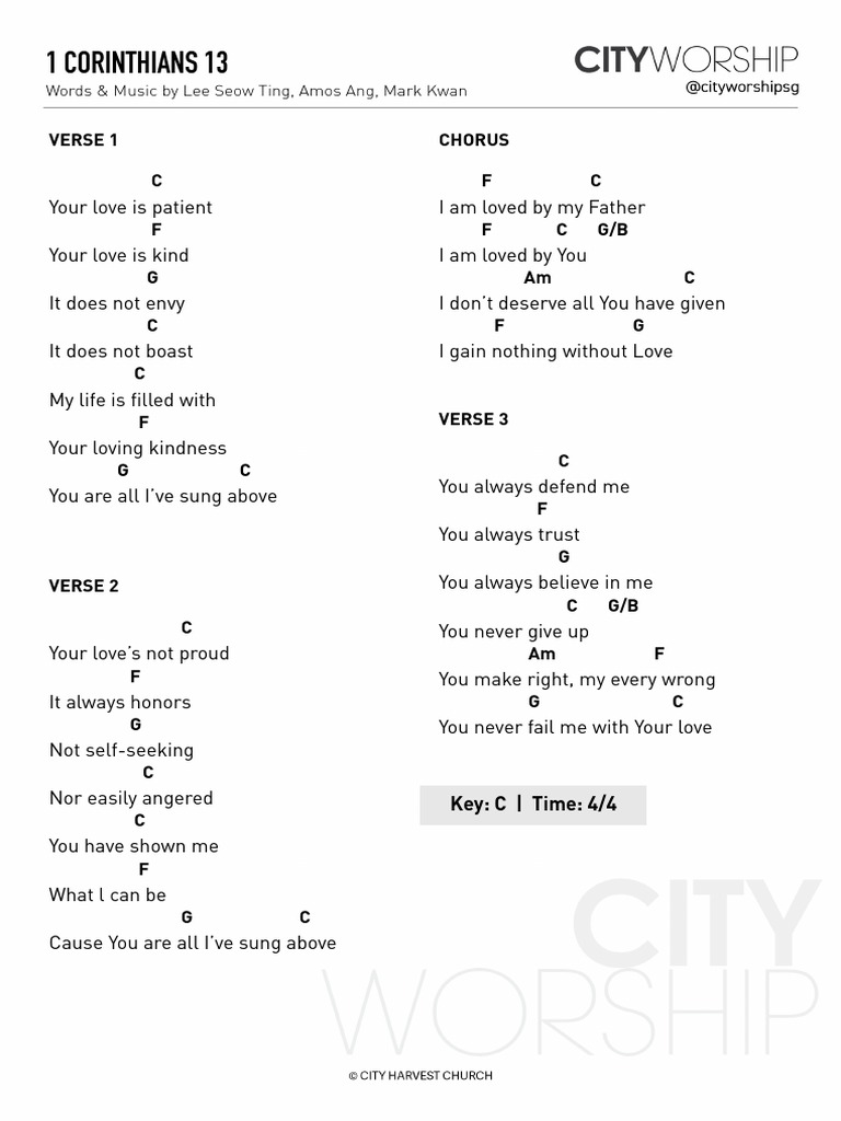 1 Corinthians 13 (Chords) | PDF