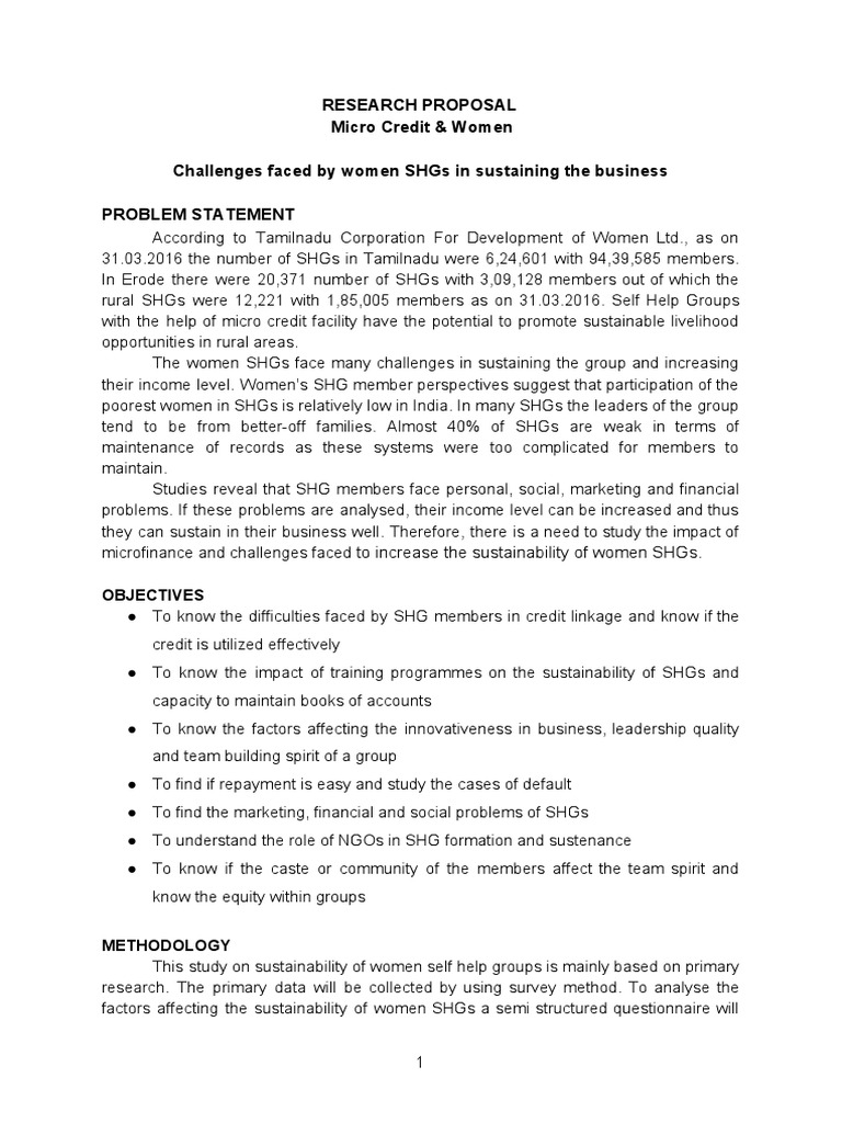 Nabard Research Proposal | PDF | Survey Methodology | Microcredit