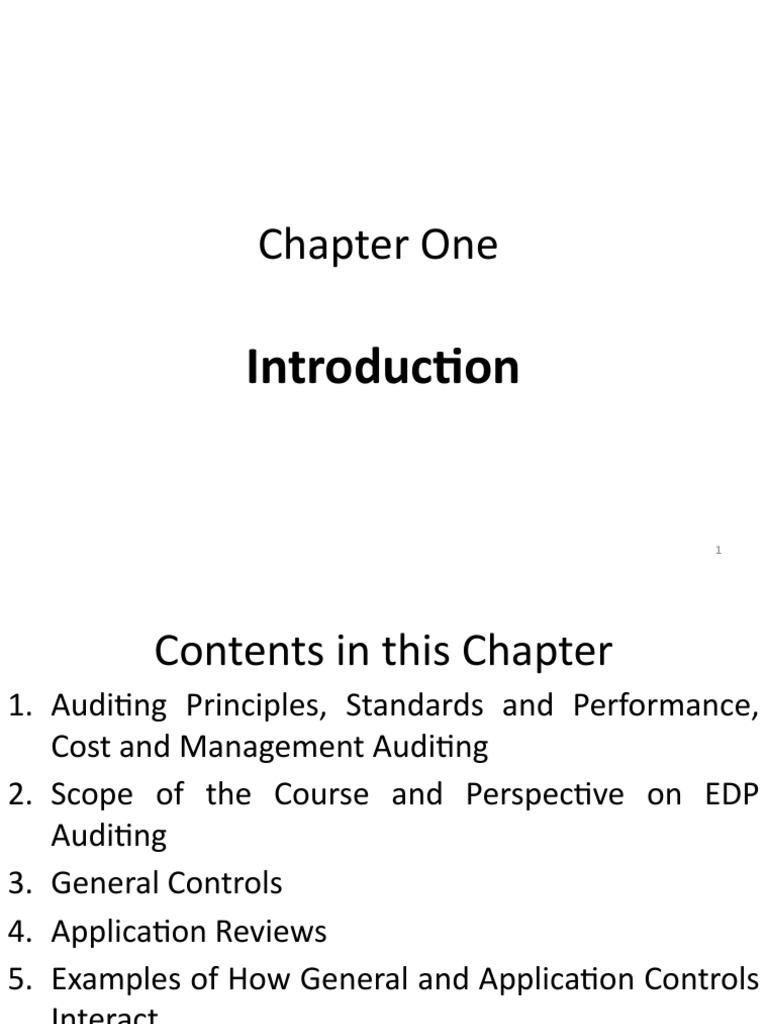 CH 01 Edp | PDF | Internal Control | Audit