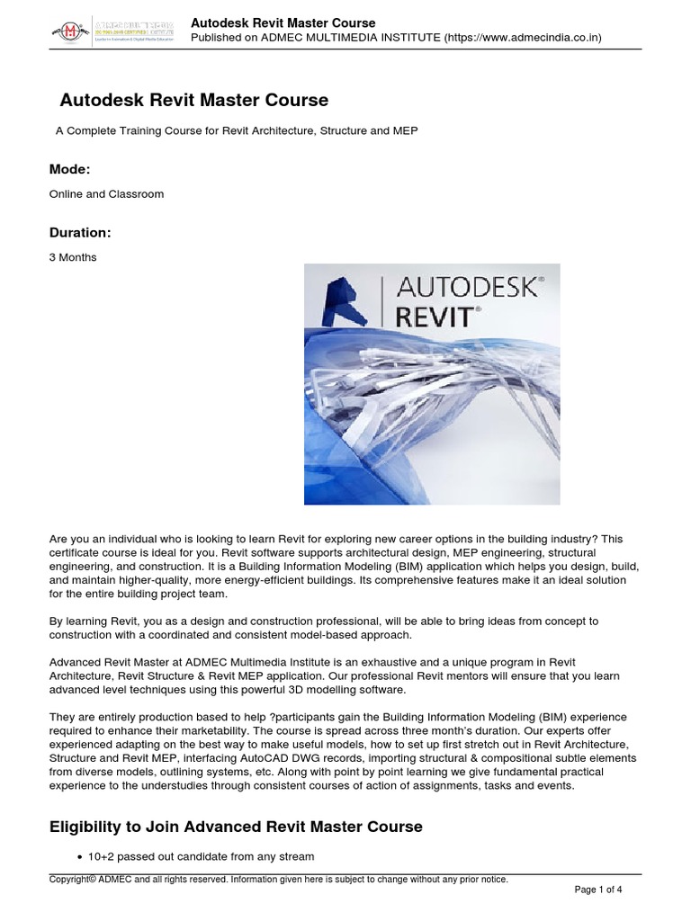 Autodesk Revit Master Course: Mode | PDF | Autodesk Revit | Building ...