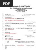 Sample Wedding Program Flow | PDF | Wedding | Social Conventions